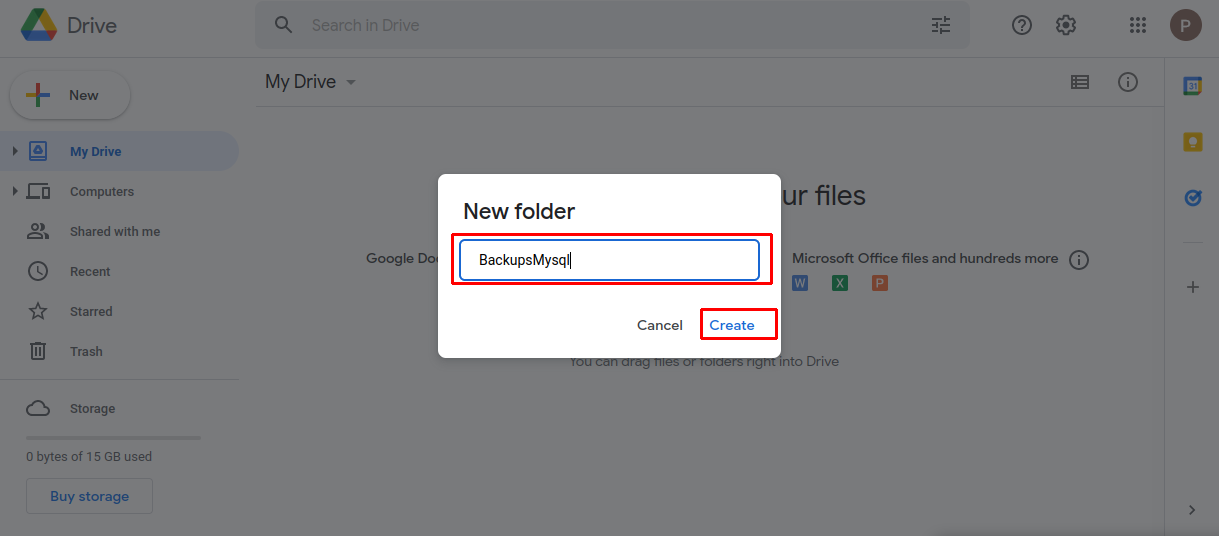 Script Python Backup Mysql Drive Patrick Carvalho